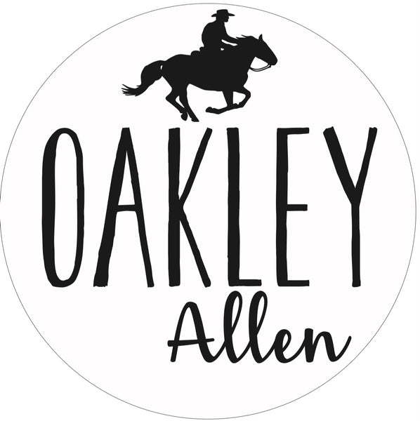 18" Cowboy Round Name Sign – The Trendy Timber