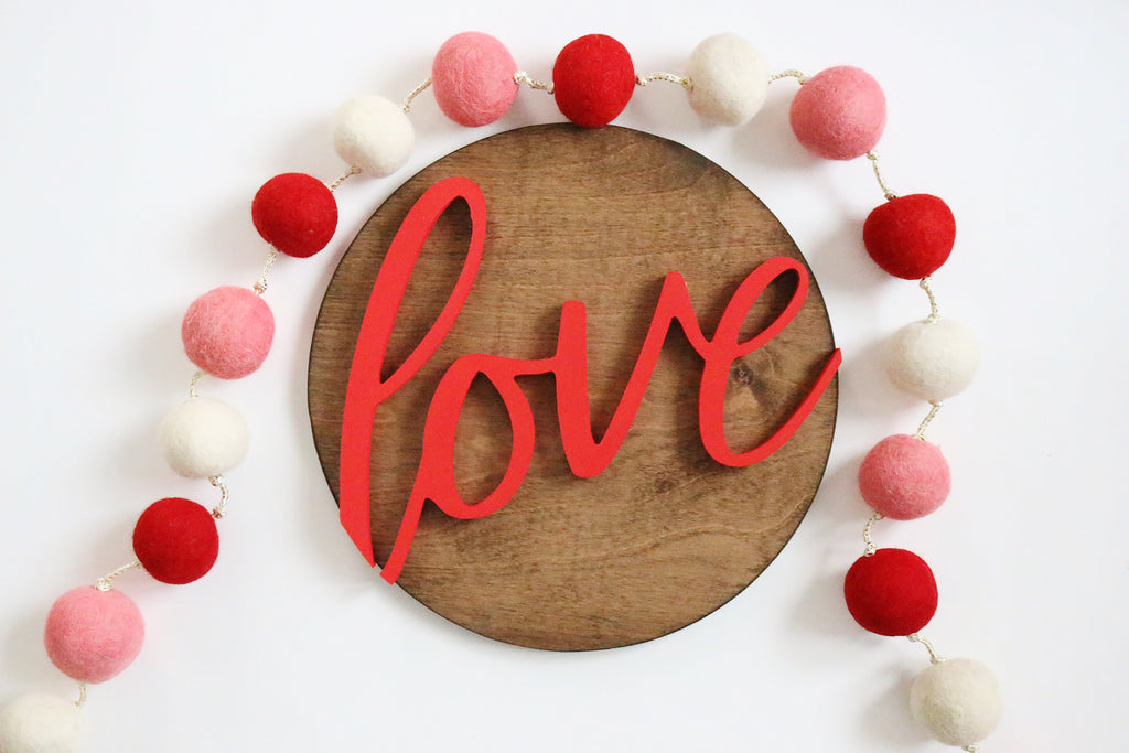 12" Love Valentine Sign – The Trendy Timber