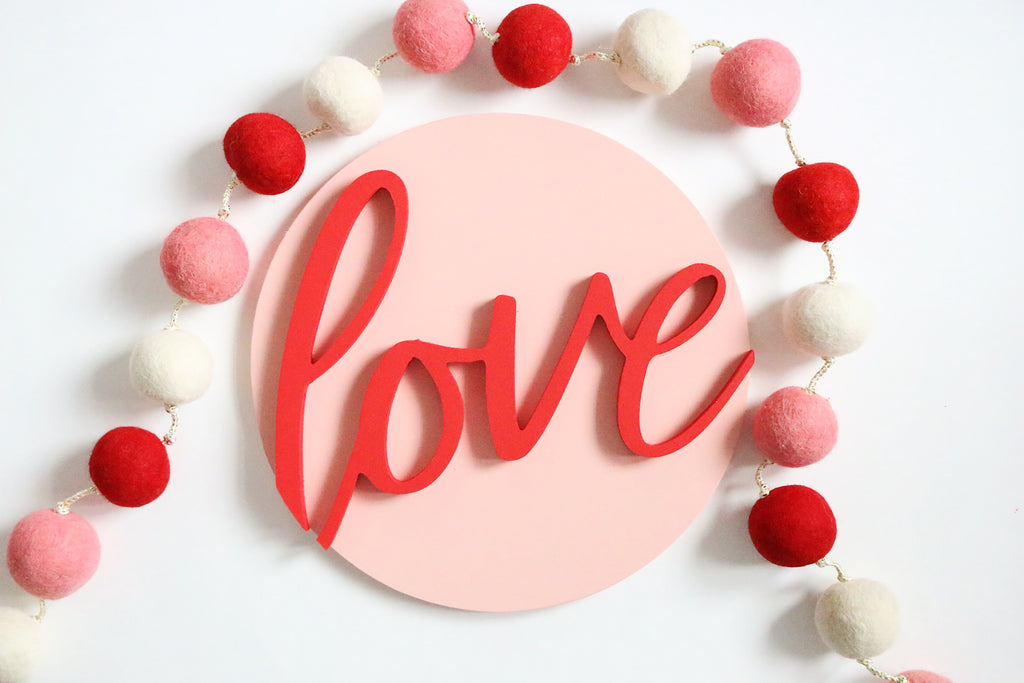 12" Love Valentine Sign – The Trendy Timber